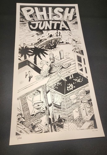 Jim Pollock Phish Junta longbox art print Main EDITION SIGNED rare sold ...