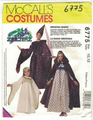 McCall's Medieval Princess, Queen, Maid Marian Costume Pattern Girls ...