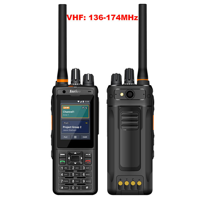Global Inrico IRC380 4G Android DMR UHF VHF Radio Rugged Phone Walkie ...