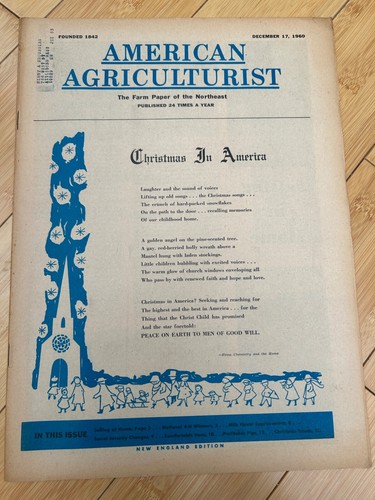 DEC 17 1960 AMERICAN AGRICULTURIST MAGAZINE THE FARM PAPER ATLANTIC ...