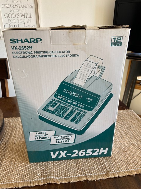 Sharp Compet Vx-2652h Electronic Printer Calculator Desktop Large Keys ...