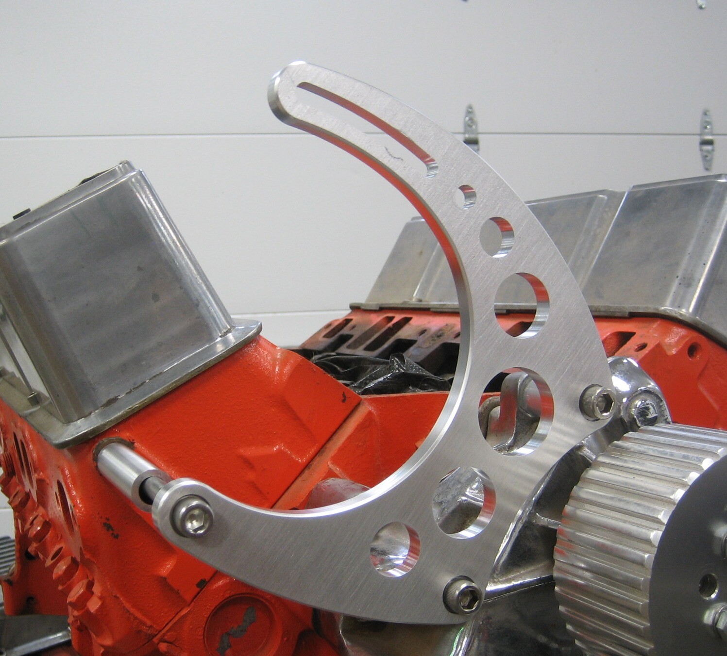 327-350 SBC ALTERNATOR "BRACKET KIT" FOR GILMER BELT DRIVE BILLET ALUM ...