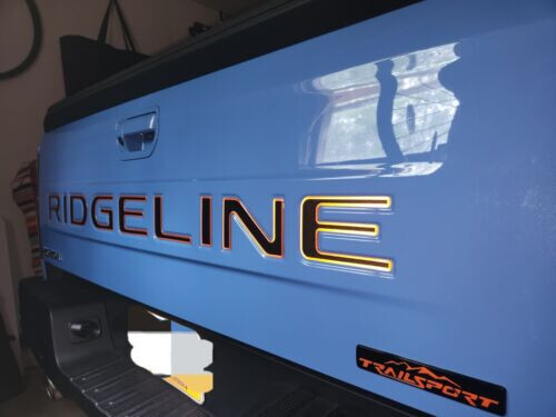 RAISED TAILGATE LETTERS for RIDGELINE 2024 2025 REFLECTIVE ORANGE ...