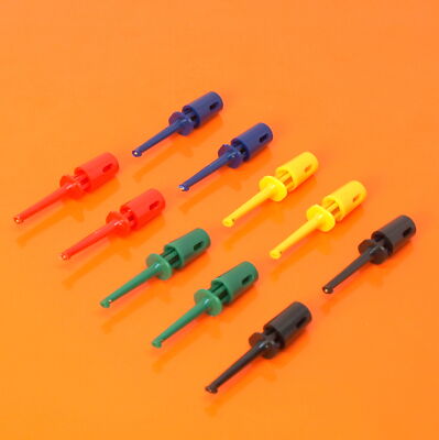 Quality 10 Piece Test Probe Lead Wire Kit Hook Clip Mini Grabber for ...