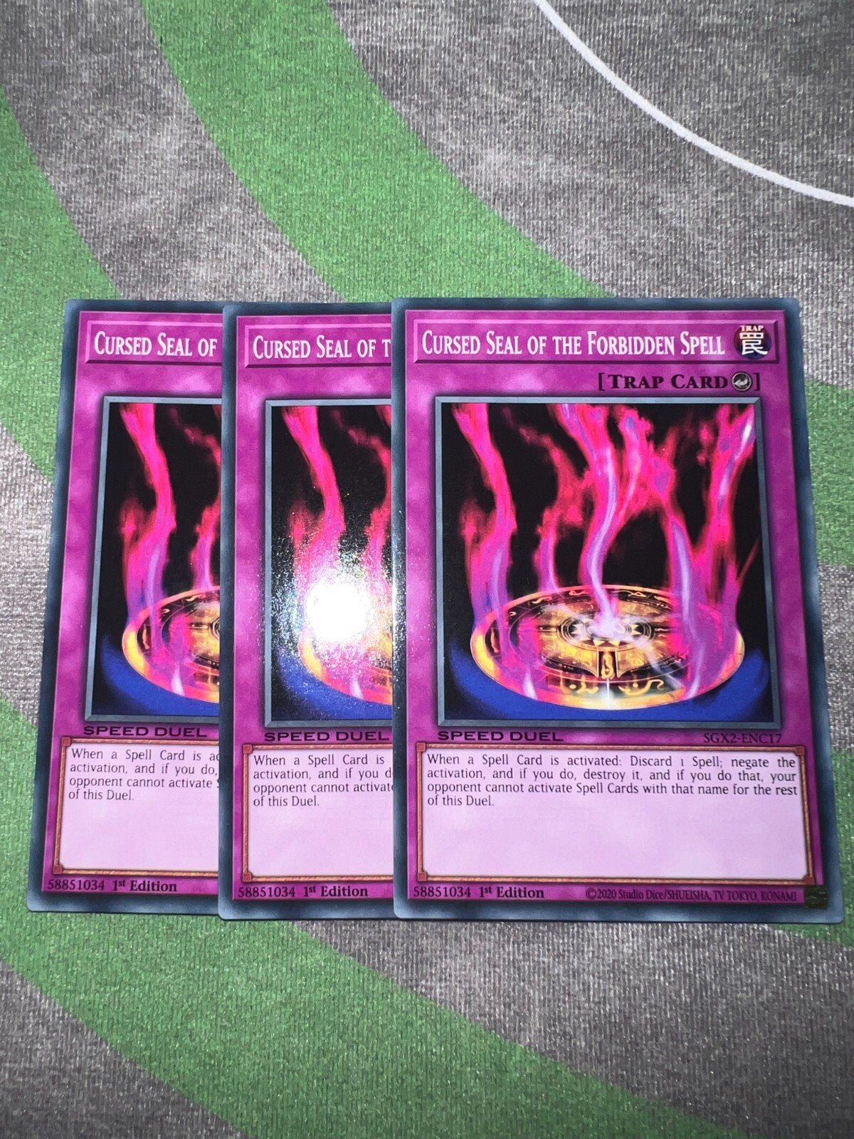 Yugioh 3x Common Cursed Seal of the Forbidden Spell SGX2-ENC17 NM | eBay
