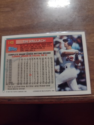 Tim Wallach, Brad Ausmus & Sterling Hitchcock Topps Gold #143,127&103 ...