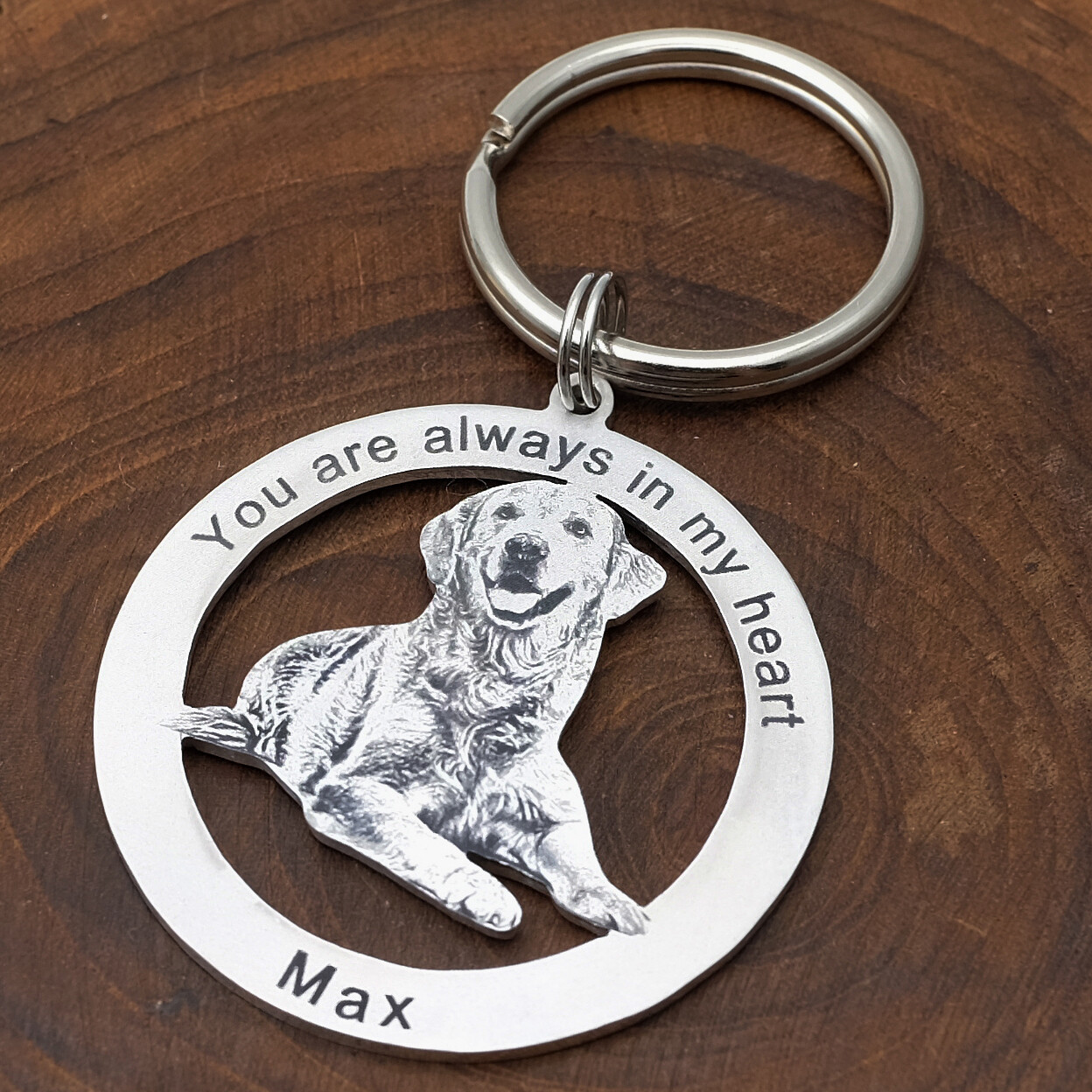 Photo Keychain Custom Dog Keychain Personaised Picture Keyring Pet ...