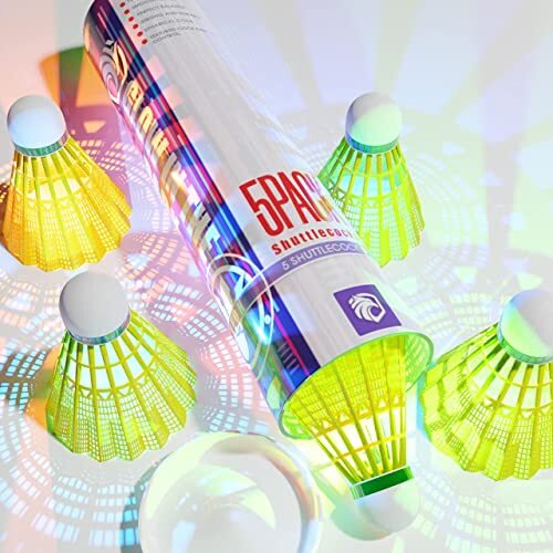5 Pack LED Badminton Shuttlecocks Lighting Birdies Nylon Glow In the ...