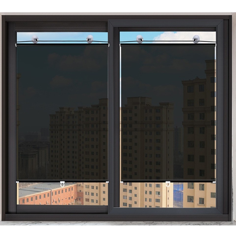 Roller Blinds Full Kitchen Living Room Office Pvc Shade Shading Suction ...