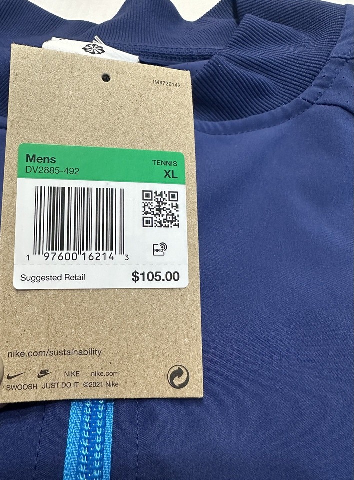 Size XL Nike Rafa Nadal Tennis Jacket Dri-FIT DV2885-492 Men's | eBay