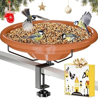 Bird Bath,Deck Mounted Bird Baths Deck Mounted Bird Bath Terracotta | eBay