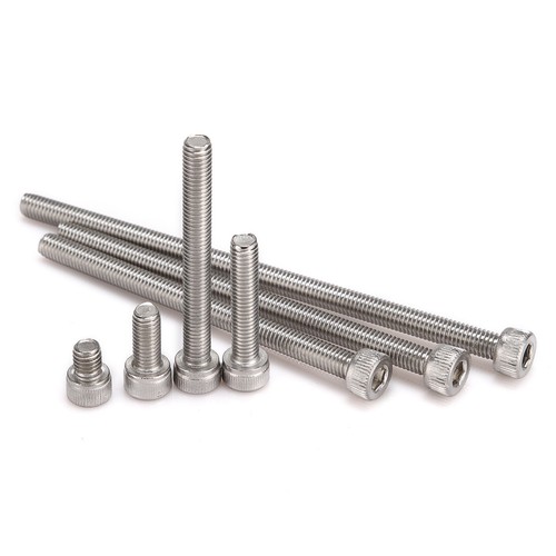 10/20/50/100x M2 M3 M4 M5 Stainless Steel Hex Bolt Socket Cap Screws ...