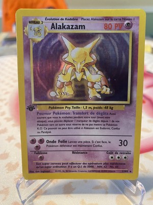 Pokémon TCG Alakazam 1st Edition Base Set 1/102 Holo Unlimited Holo ...