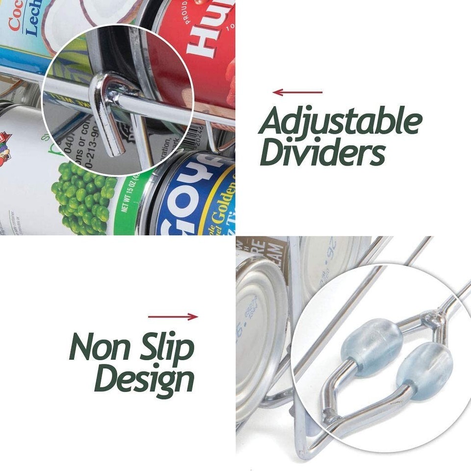 Chrome Stackable Can Organizer, Can Rack Holds up to 36 Cans | eBay