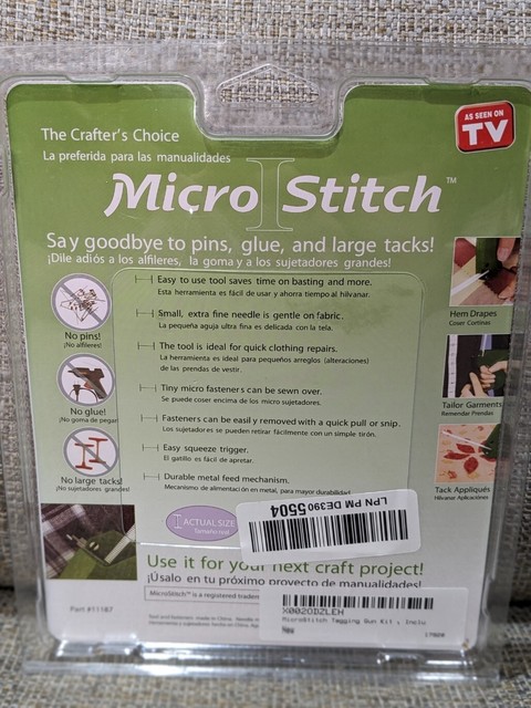 Avery Dennison MicroStitch Tagging Gun Kit tagger 1 needle 1000 pin # ...