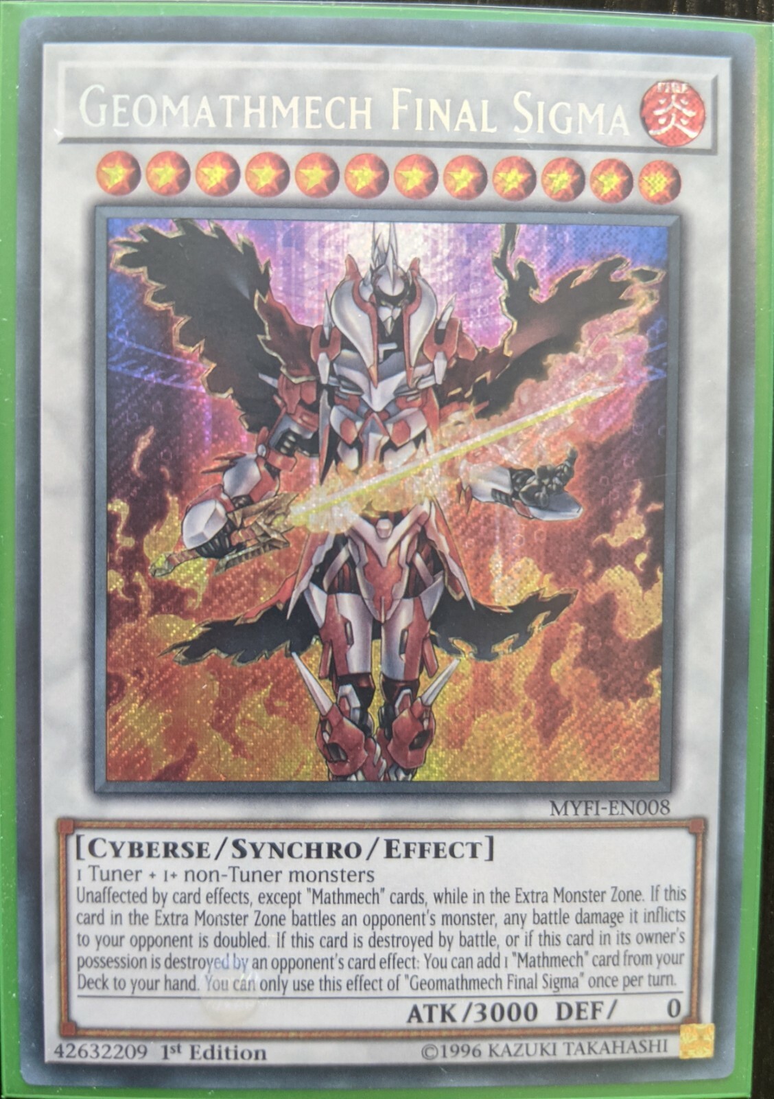 YuGiOh Geomathmech Final Sigma Secret Rare 1st Edition MYFI-EN008 NM | eBay
