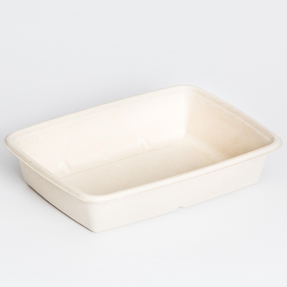 Sabert TerraPac 30 oz, Compostable Pulp Medium Rectangle Food Container ...