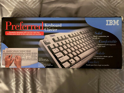 VINTAGE! IBM Preferred Clavier PS2 Keyboard 28L3584 - NEW IN ORIGINAL ...