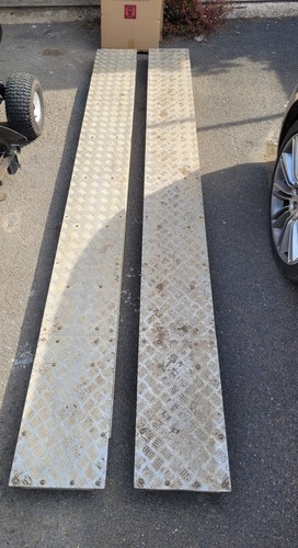 pair of rare 10ft aluminum car transporter recovery loading ramps ...