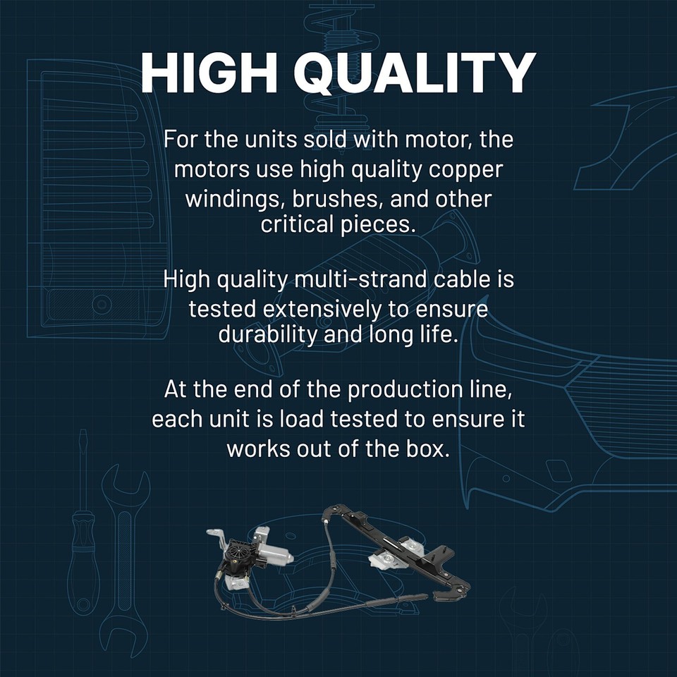 Window Regulator Glass Rear Driver Left Side Hand C2Z26992 for Jaguar ...