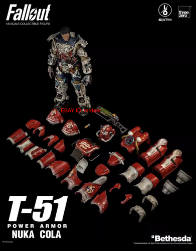 3A Threezero T-51 Fallout Power Armor Nuka Cola Action Figures Model ...