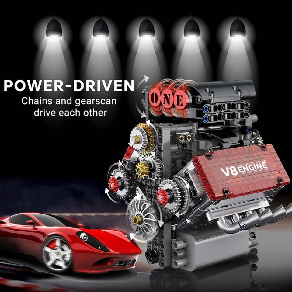 Motorized V8 Engine Simulation Model | Electric Drive Brick Car ...
