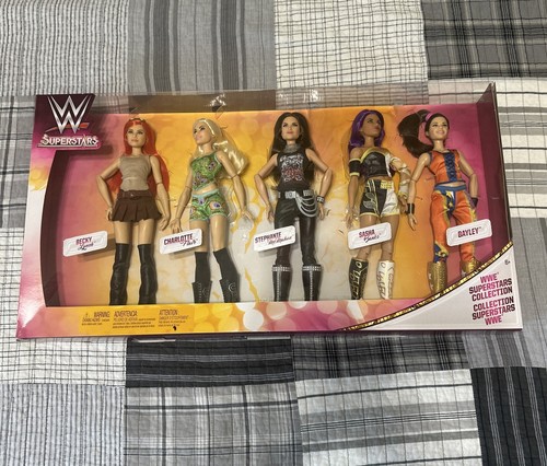 RARE Barbie WWE SUPERSTARS Collection 5 Pack Action Dolls STEPHANIE ...
