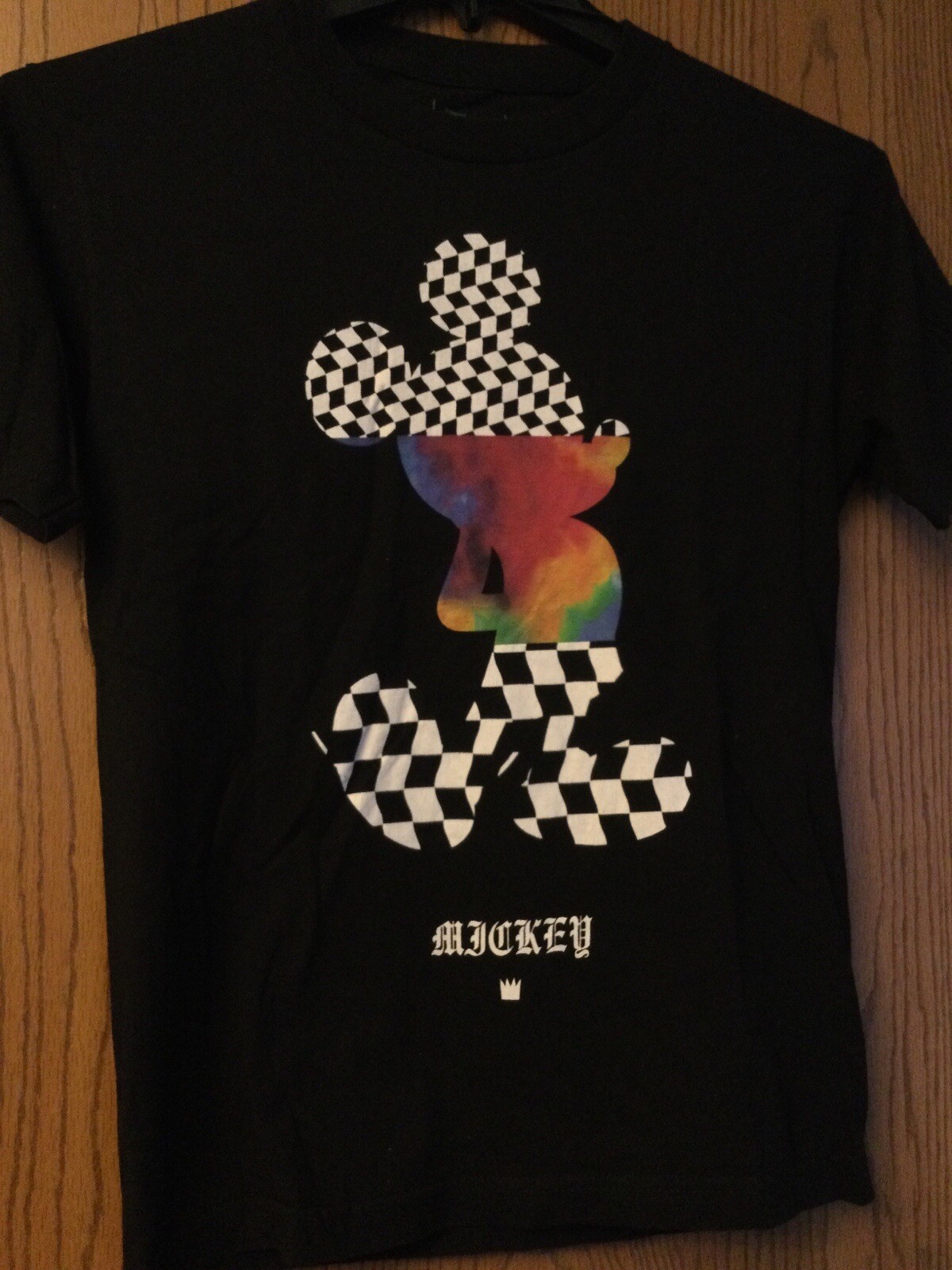 Mickey Mouse - Black & White Checkered With Rainbow M… - Gem