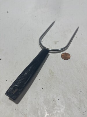 Mid Century Danish Modern Two Prong Carving Meat Fork Lifter W/ Teak ...