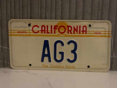 California Personalized license plate "AG3" | eBay