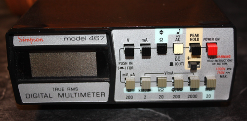 SIMPSON 467 TRUE RMS DIGITAL MULTIMETER WITH ORIGINAL CARRYCASE | eBay