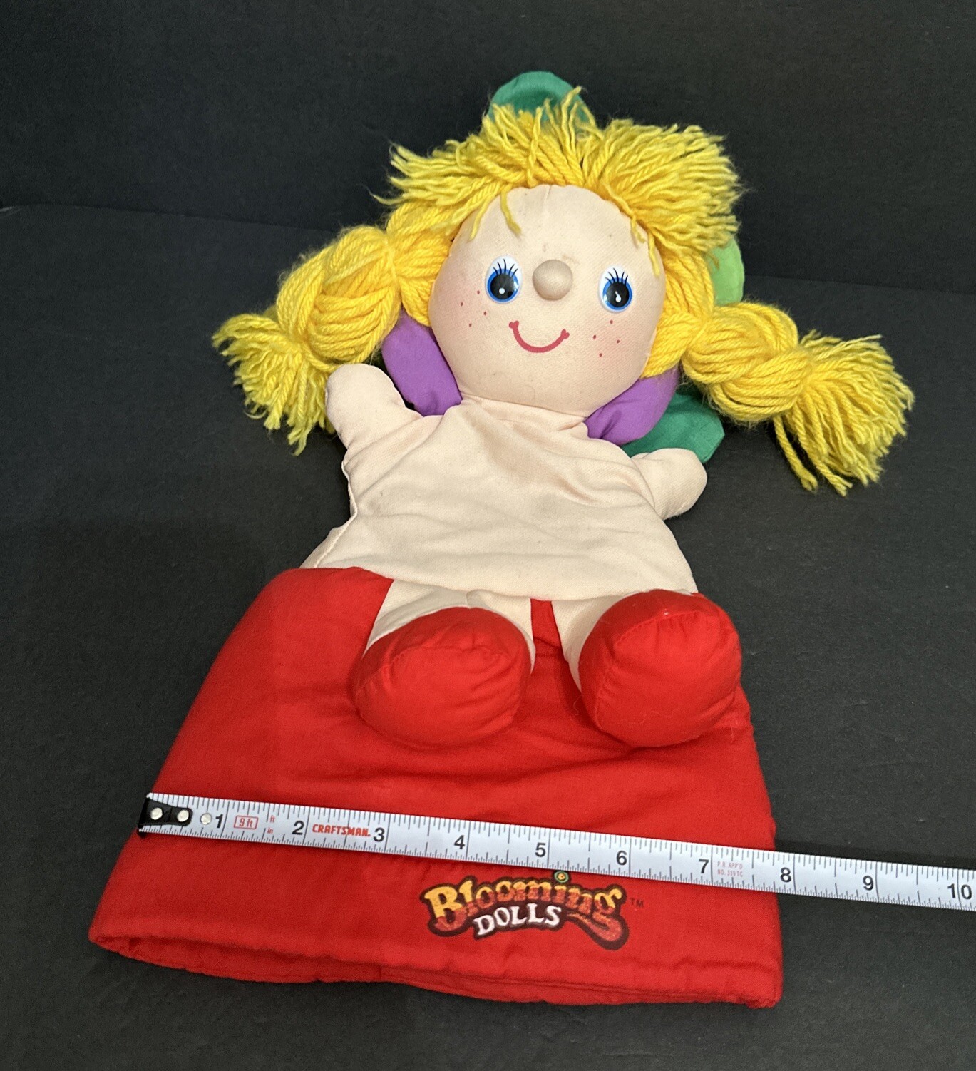 "BLOOMING DOLLS - RED POT" VINTAGE PLUSH TOY FLOWER PUPPET - 1987 - CAP ...