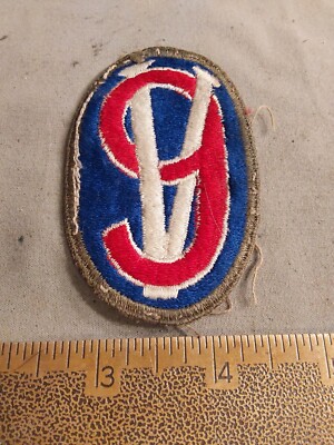 WWII US Army 99th Infantry Division Patch Cut Edge Green Back | eBay