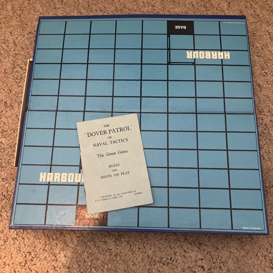 VINTAGE DOVER PATROL BOARD GAME BY H P GIBSON NAVAL TACTICS - COMPLETE ...