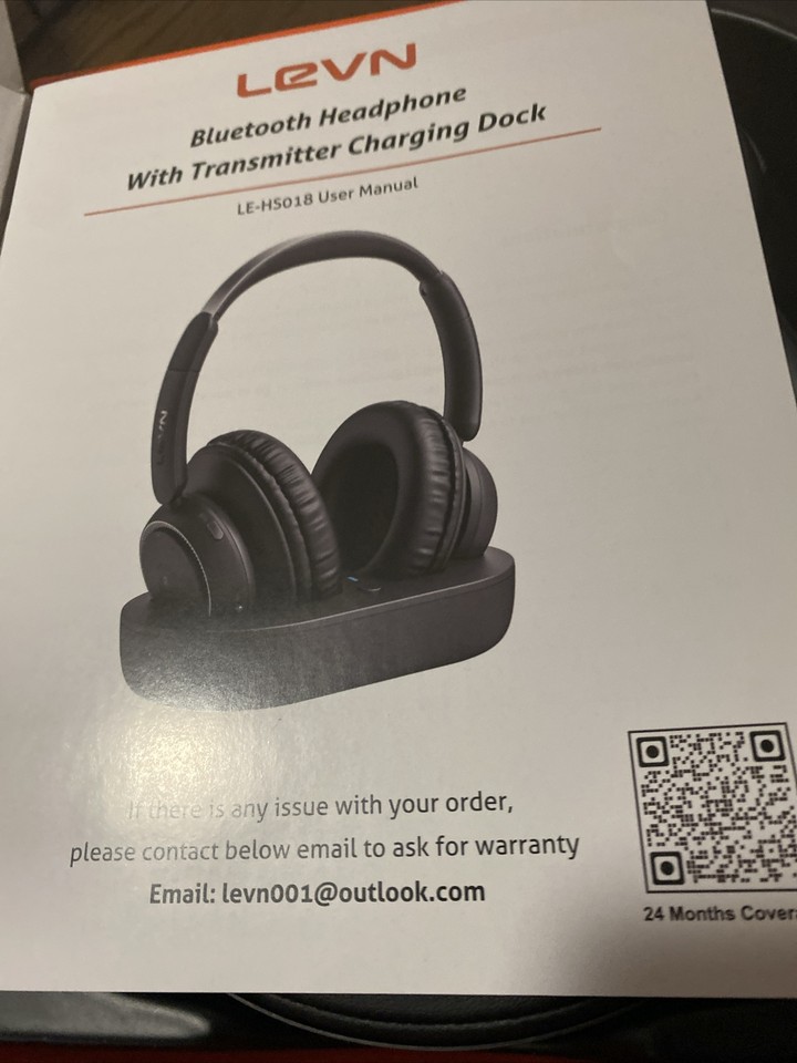 LEVN Blutooth Wireless Headphones For TV Watching + TV Transmitter ...