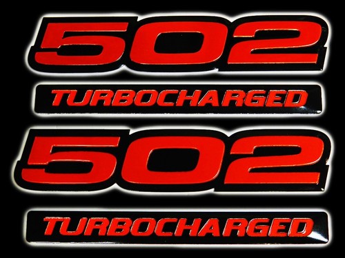 VMS 2 CHEVY 502 CI TURBOCHARGED ENGINE HO BIG BLOCK ALUMINUM EMBLEMS ...
