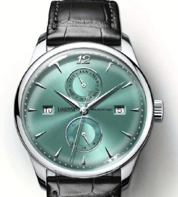New LOBINNI Men's Watch Automatic Mechanical Simple Watch - Silver ...