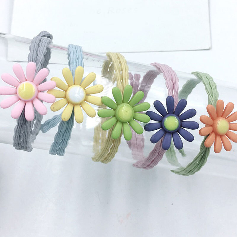Small Flower Hair Tie Hair Ring Elastic Rubber Band Hair Accessories ...