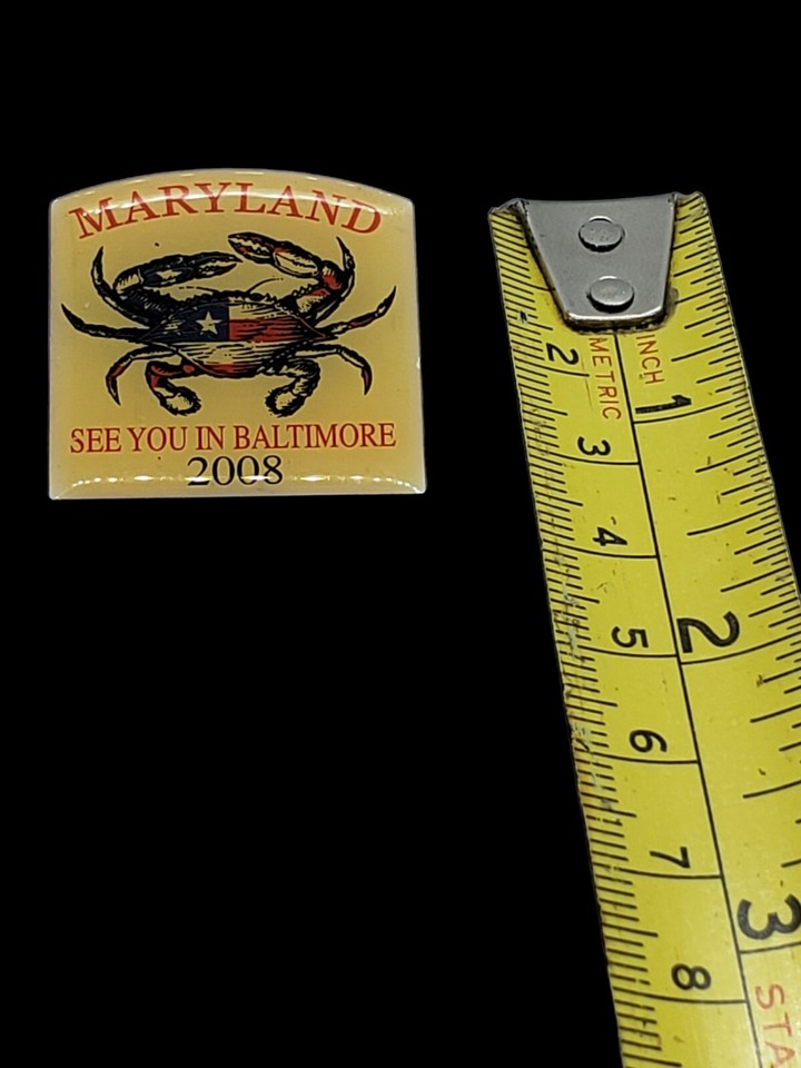 Maryland Red White Blue Crab 2008 See You in Baltimore Push Pin Tack | eBay