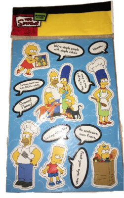THE SIMPSONS Magnets and Magnetic Memo Pad Set TARGET Exclusives 2007 ...