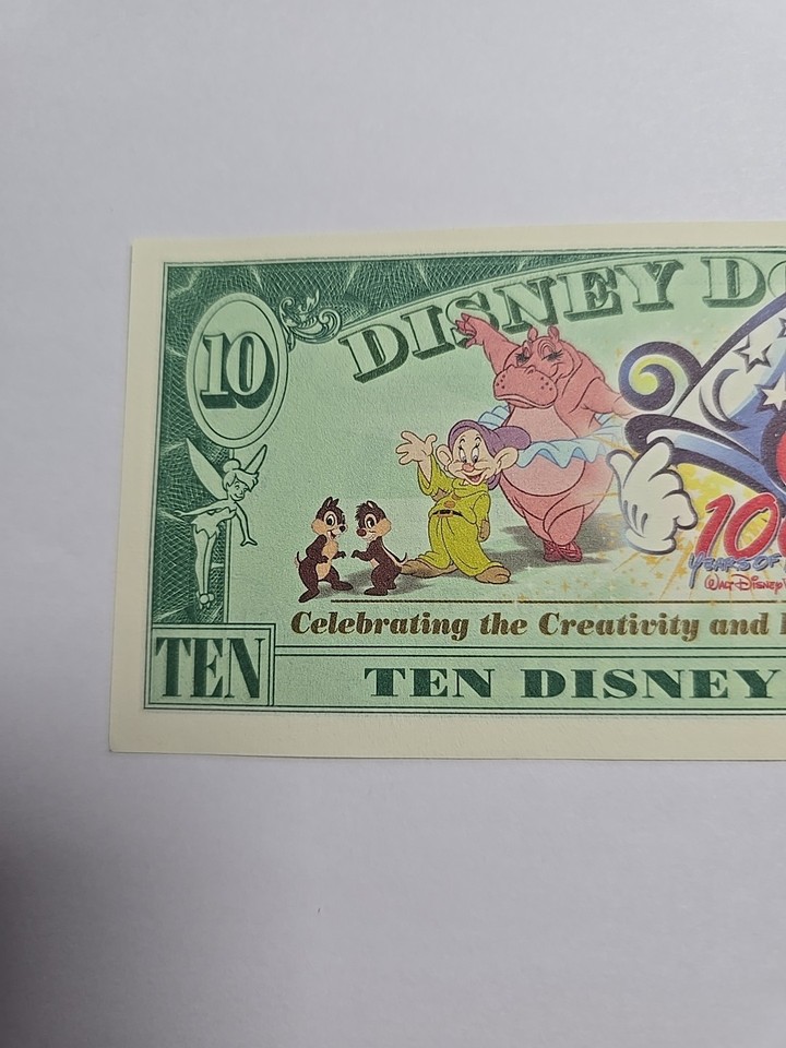 $10 Disney Dollar 2002 - Tinker Bell - Authentic Disney Park Currency ...