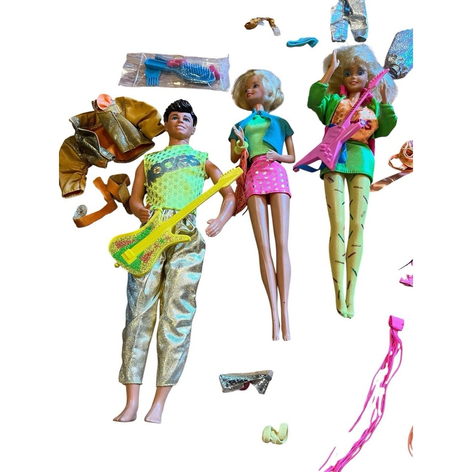 Barbie and the Rockers Doll Accessories Lot Ken Derek Diva Barbie ‘85 ...