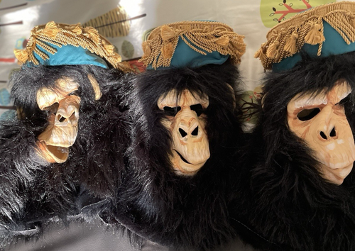 Gorilla Rubber Monkey Mask Over The Head Busboy Hat Theater 2010 | eBay