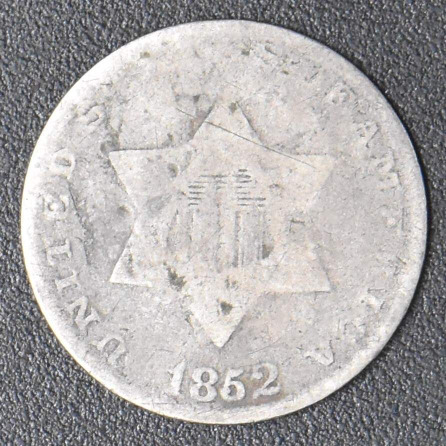 1852 Trime Silver Three Cent Philadelphia 3C - COINGIANTS - | eBay