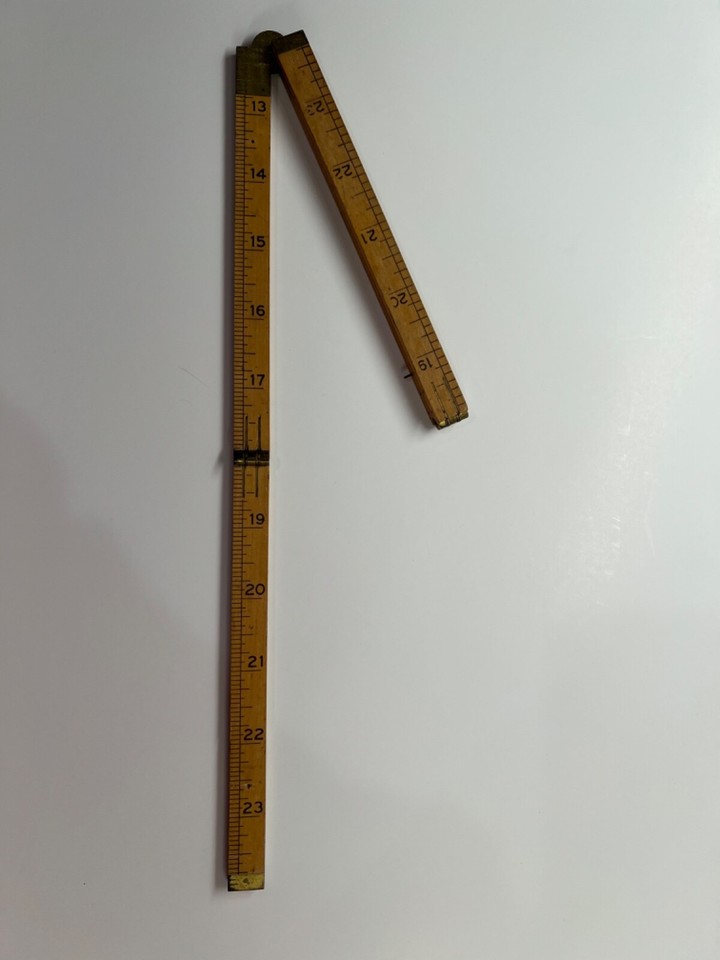 Vintage Stanley -Bell System No 61 Folding Box Ruler Wood Brass 24 ...
