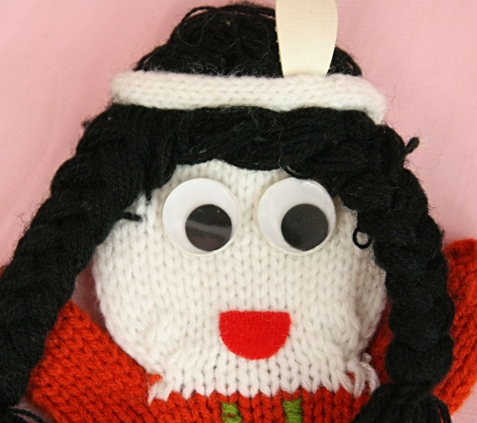 Vintage 1960s Girls Indian Native American Knit Puppet Mittens w Googly ...