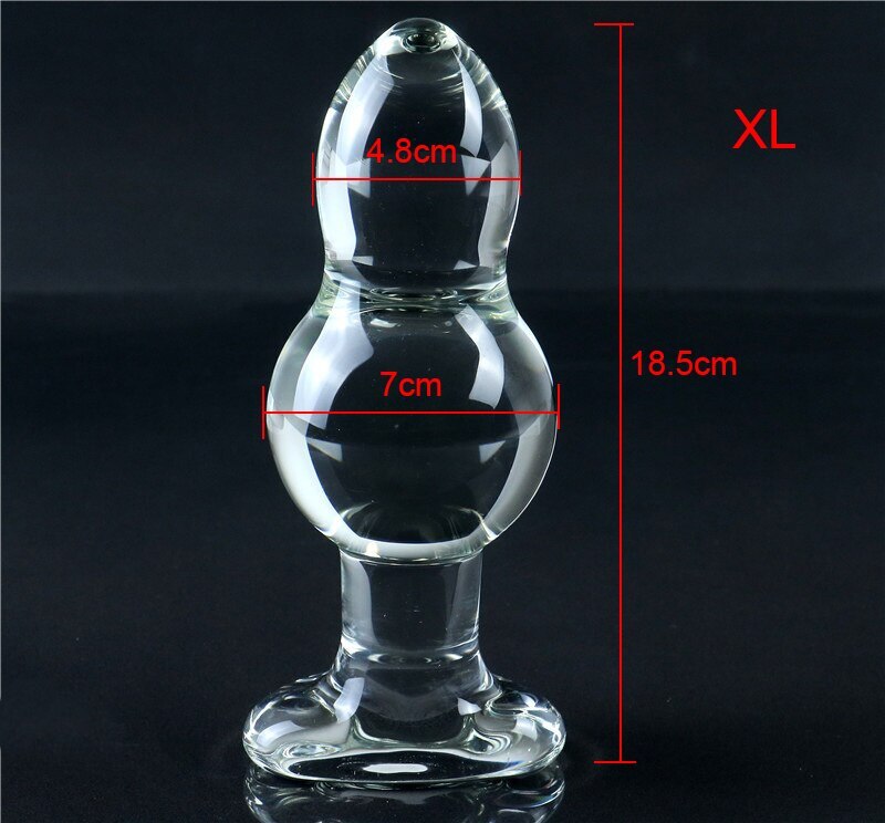 68mm Big Glass Plug Anal Dilation Huge Anal Ball Glass Butt Plug Large ...