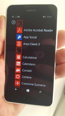 CELLULARE USATO NOKIA LUMIA 630 MODELLO RM-976 COLORE BIANCO E NERO ...
