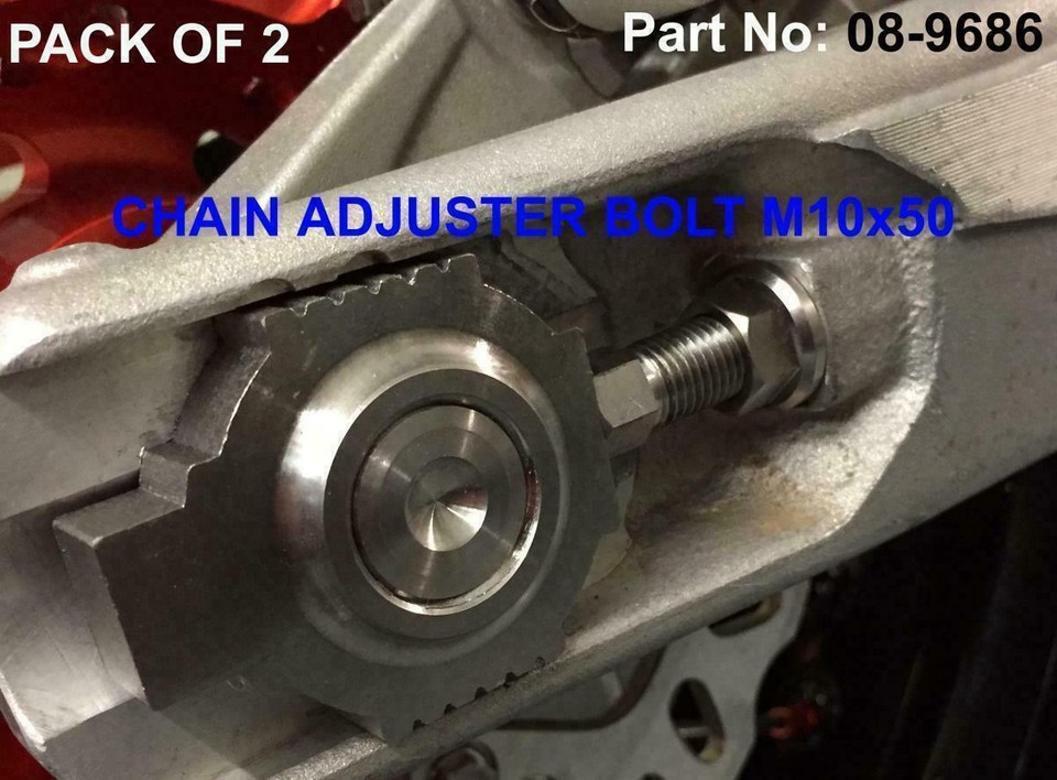 Titanium chain Axle Adjuster Nut & Bolt Set M10 X 50MM KTM 690 DUKE ...