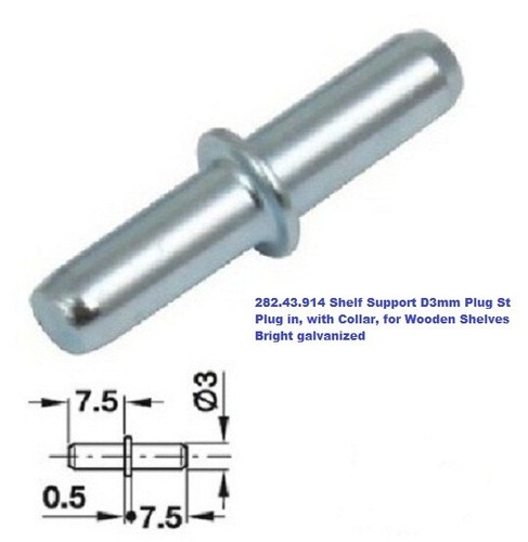 3MM TINY HOLE SIZE SHELF HOLDER SUPPORTS PINS PEGS CABINET CUPBOARD ...